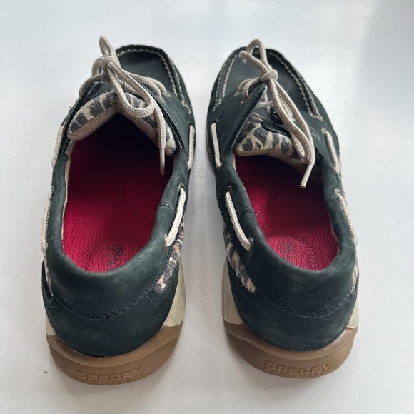 Sperry | Shoes | Sperry Bluefish Navy Blue Animal Print Leather ...